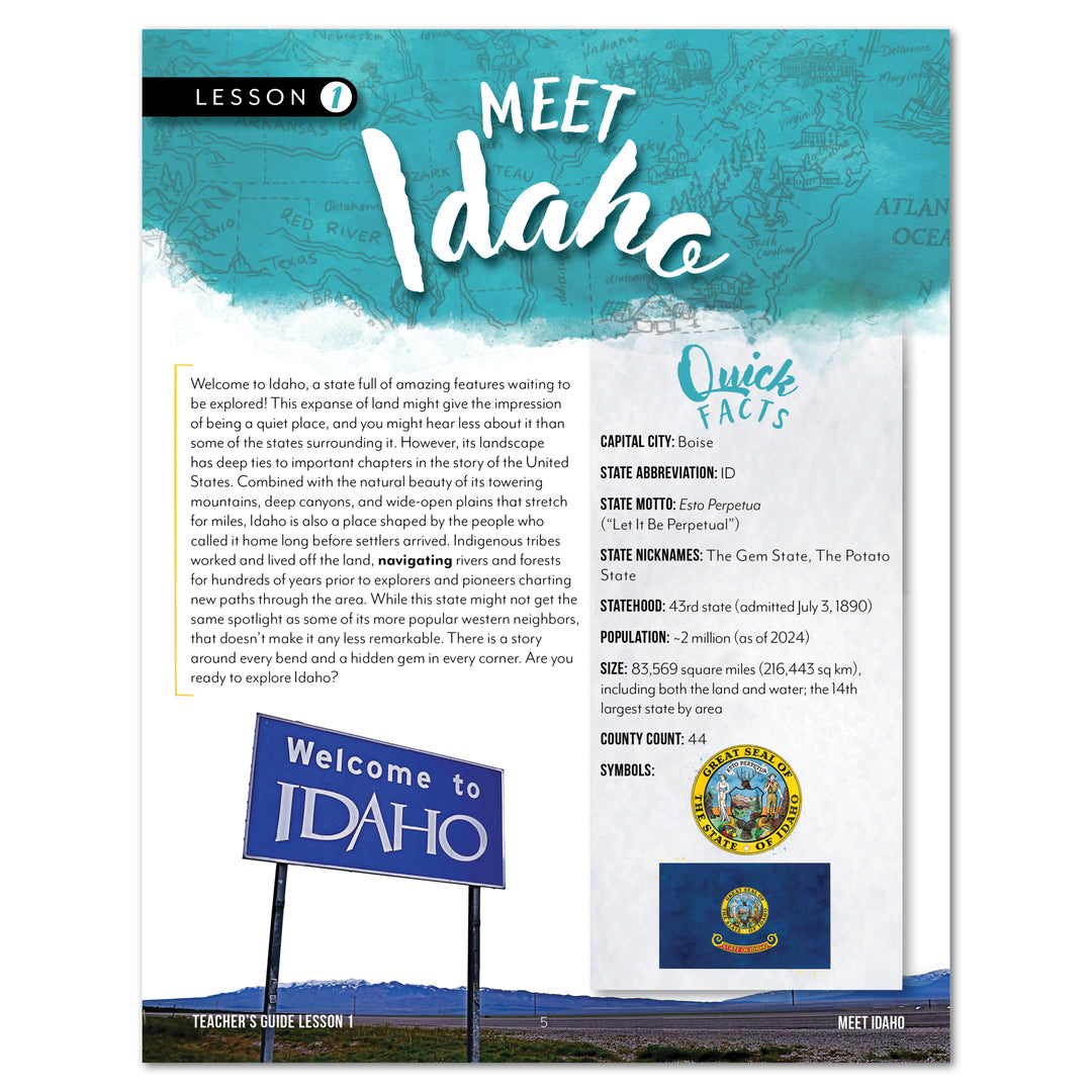 Fifty States: Idaho (Digital Bundle) – Gather 'Round Homeschool USA