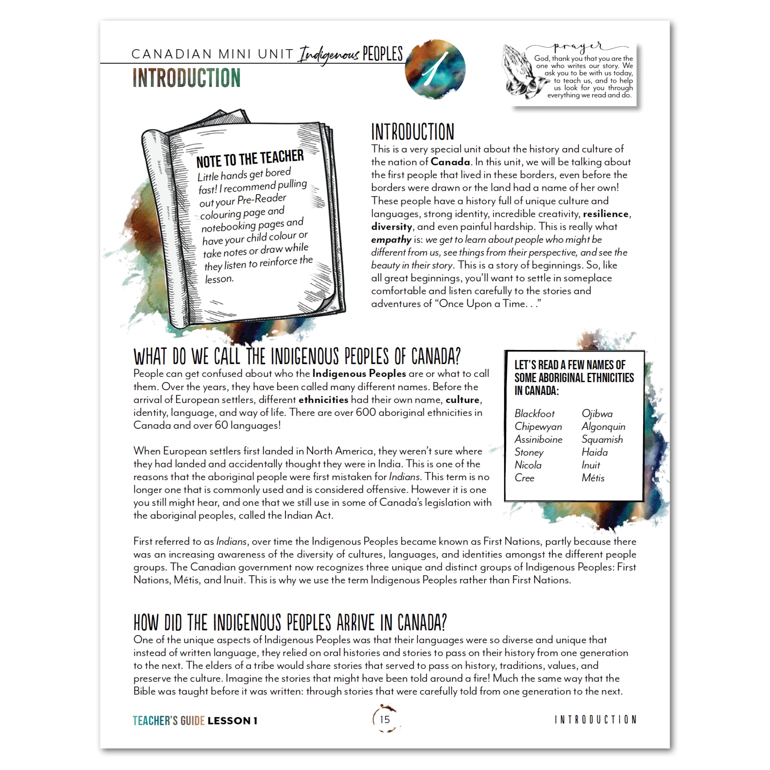 Indigenous Peoples Unit (Digital Bundles) – Gather 'Round Homeschool USA