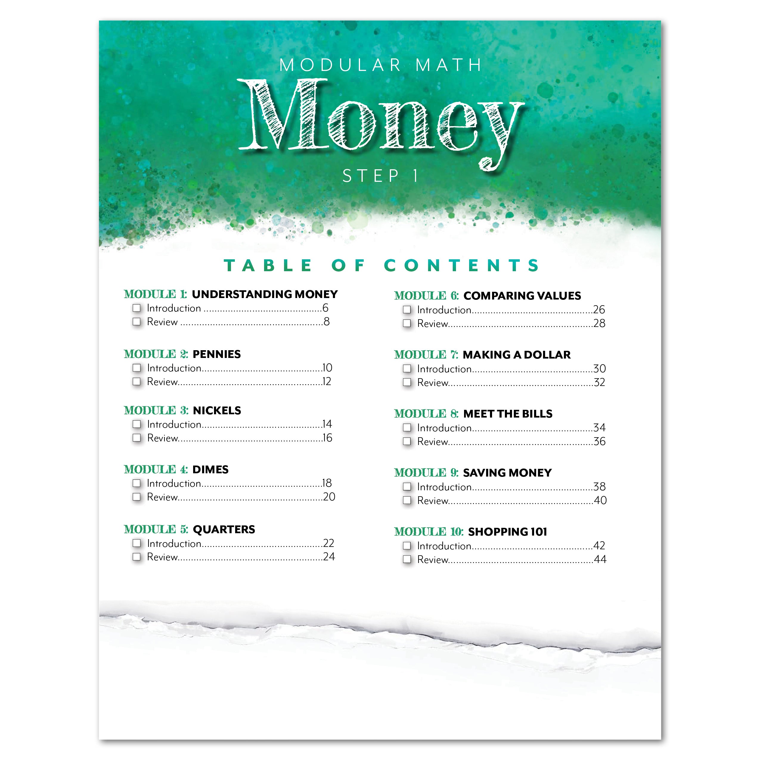 Modular Math: Money (Printed Books) – Gather 'Round Homeschool USA