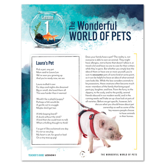 Pets Unit (Printed Books) – Gather 'Round Homeschool USA
