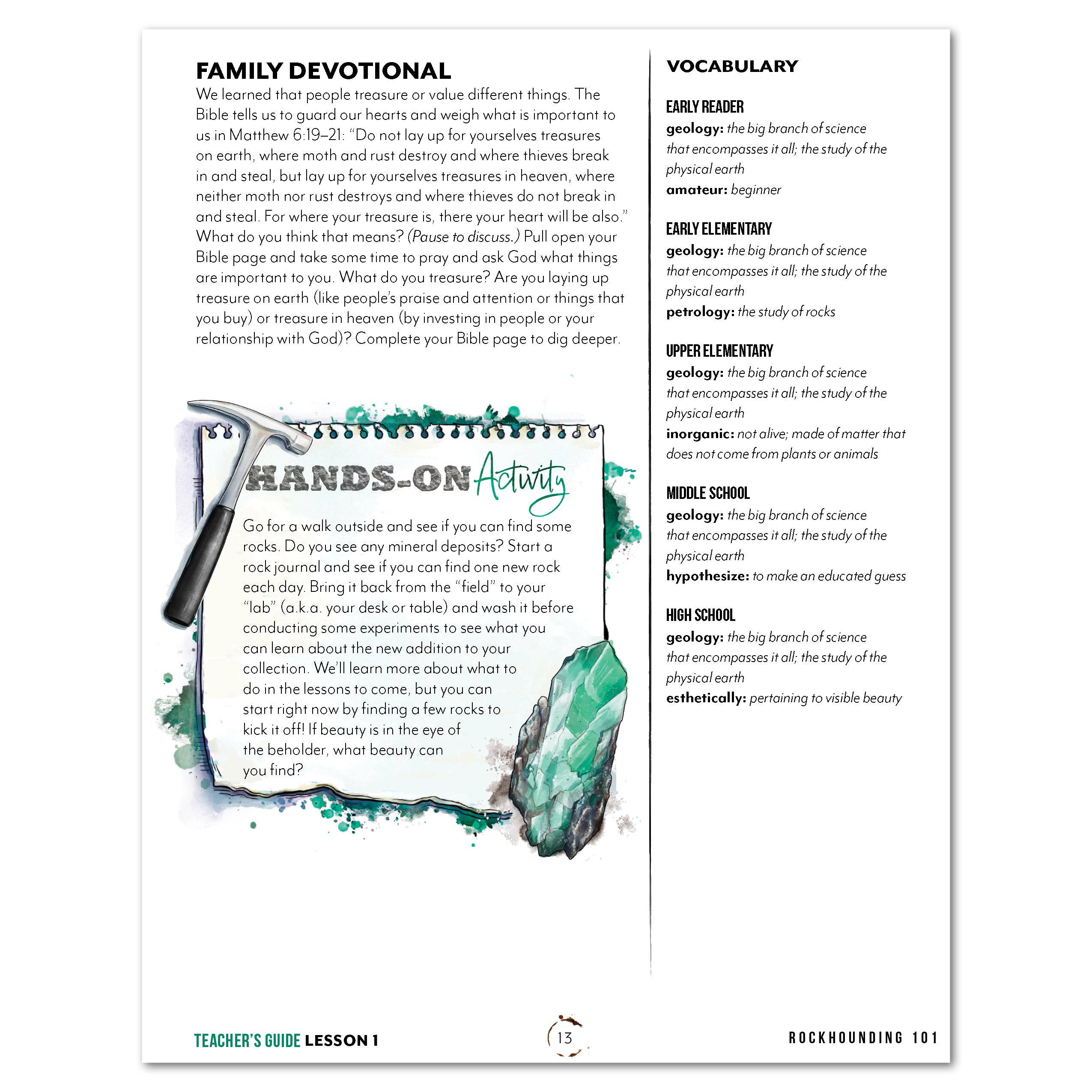 Rocks and Minerals Unit (Printed Books) – Gather 'Round Homeschool USA
