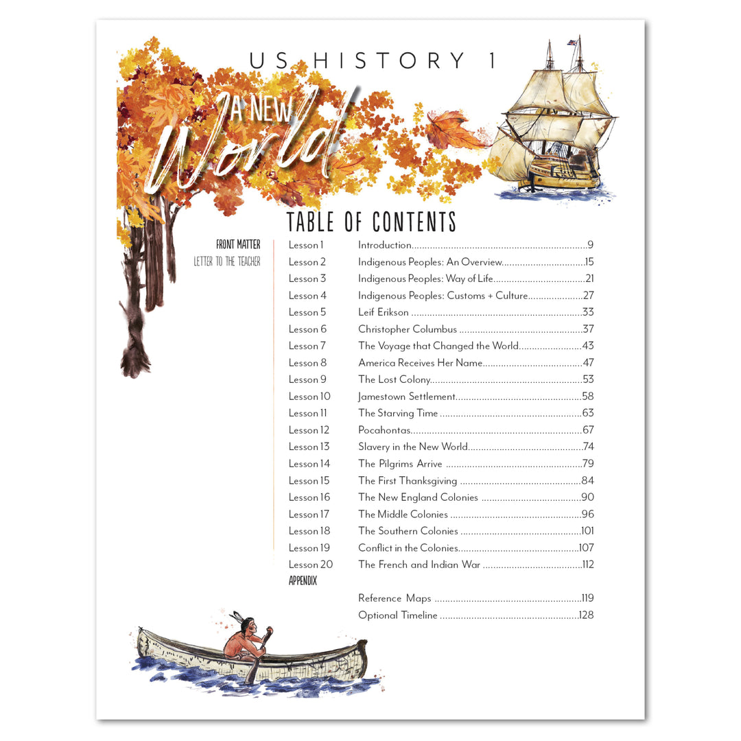 US History 1 Unit (Digital Bundles) – Gather 'Round Homeschool USA