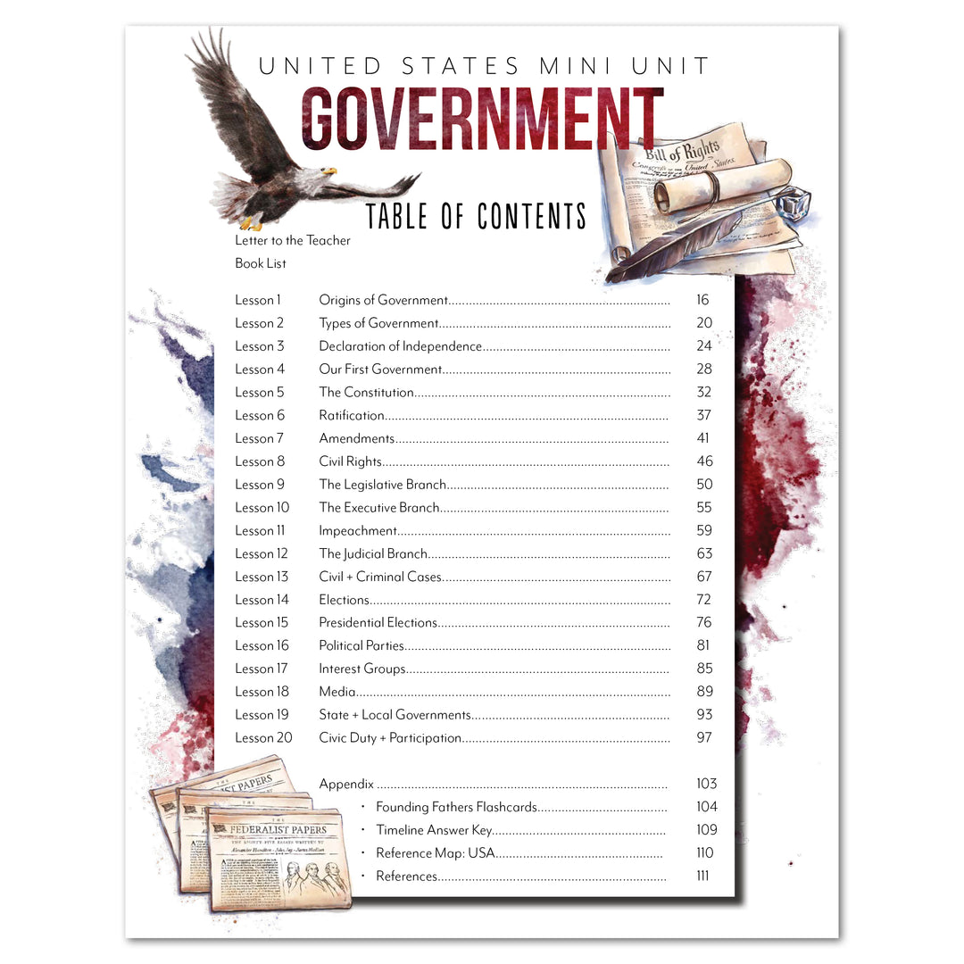 US Government Unit (Digital Bundles) – Gather 'Round Homeschool USA