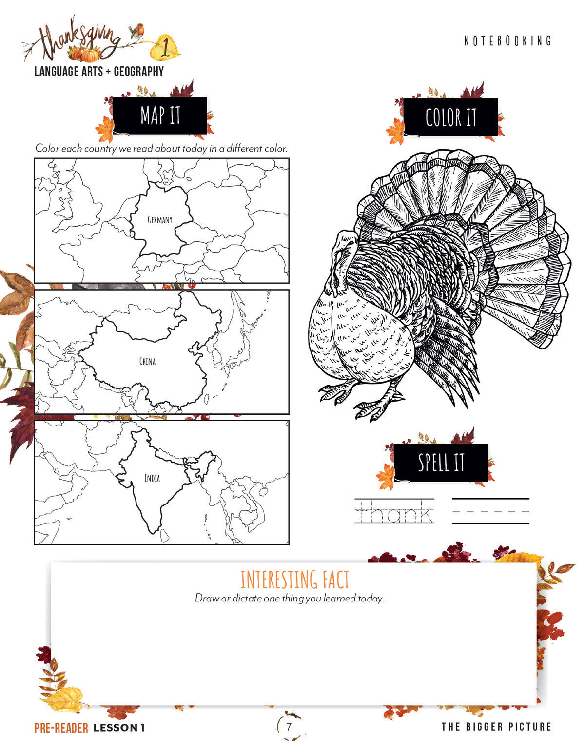 Thanksgiving Unit (Digital Bundles) – Gather 'Round Homeschool USA
