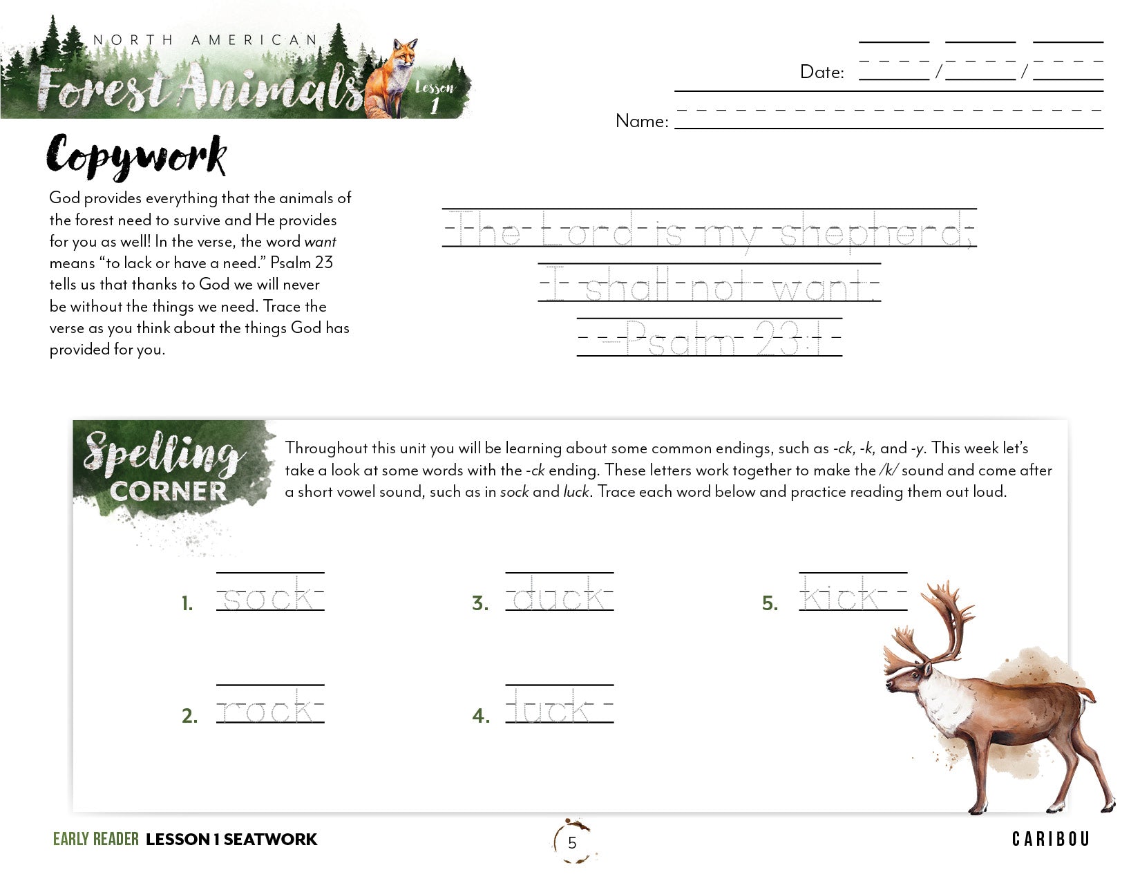 North American Forest Animals Seatwork Books – Gather 'Round Homeschool USA