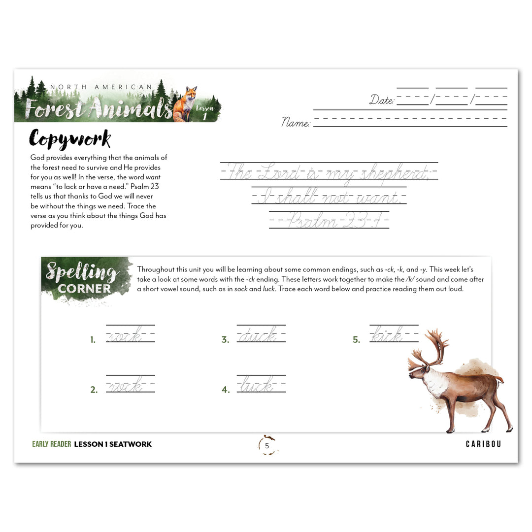 North American Forest Animals Seatwork (Printed Books) – Gather 'Round ...