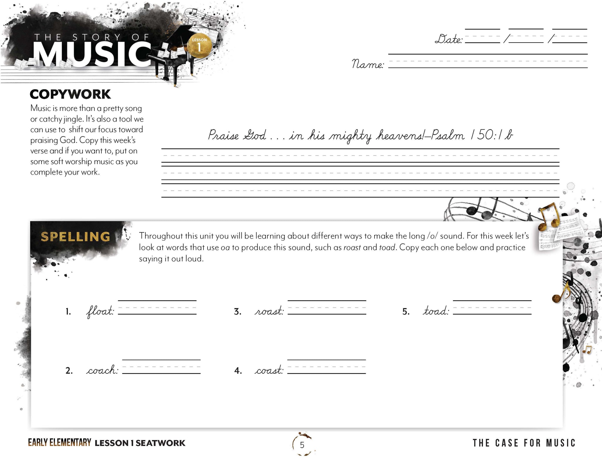 Music Seatwork Books – Gather 'Round Homeschool USA