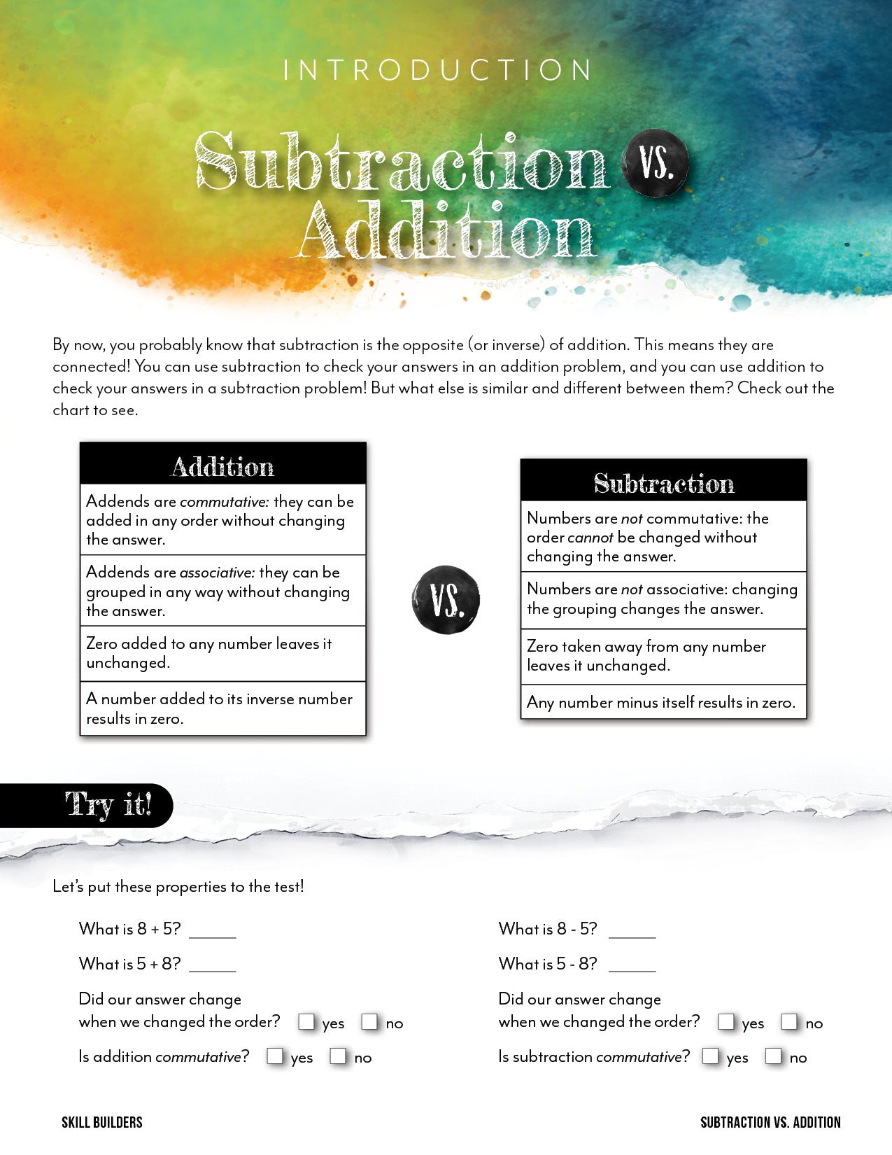 Modular Math: Subtraction Skill Builders – Gather 'Round Homeschool USA