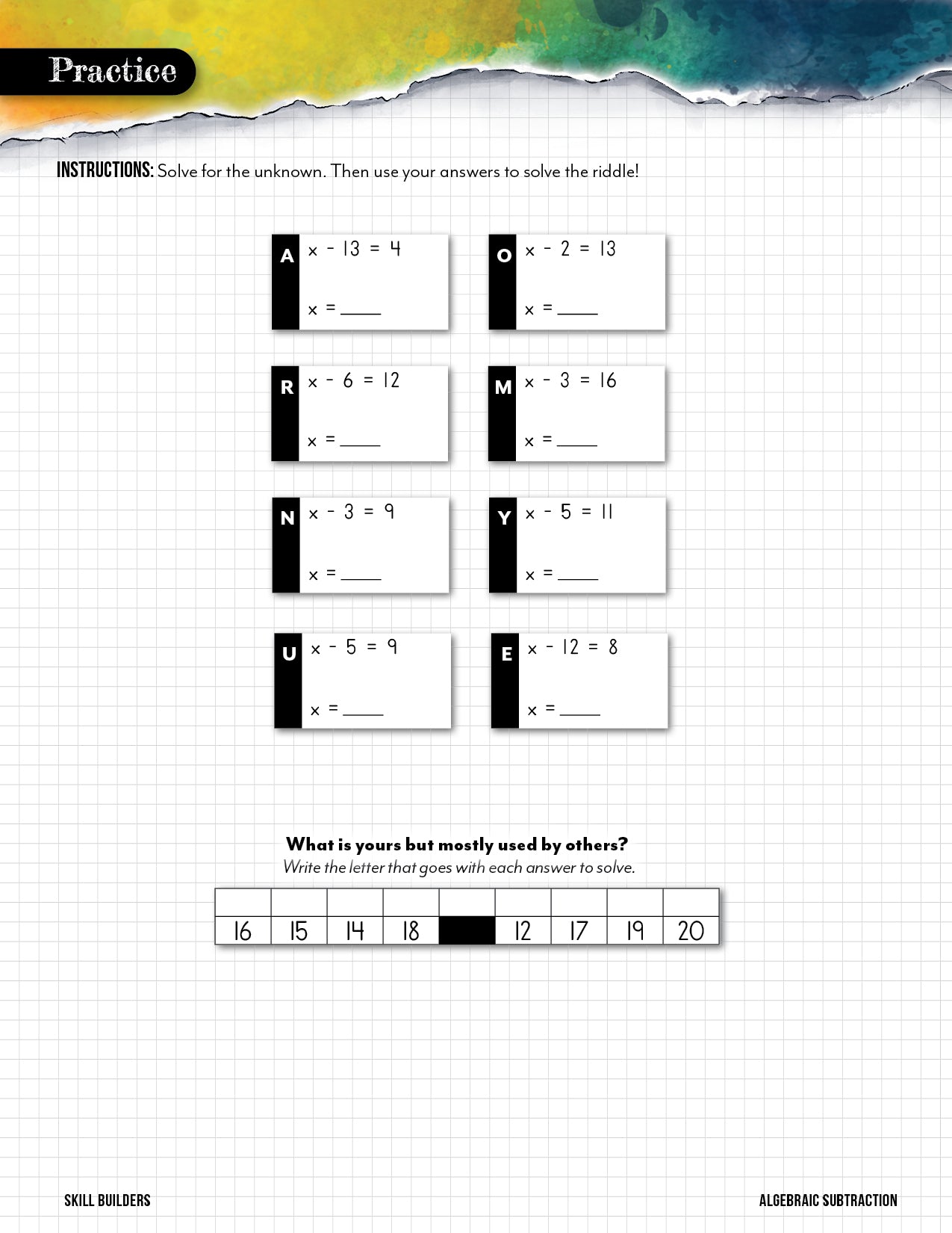 Modular Math: Subtraction Skill Builders – Gather 'Round Homeschool USA