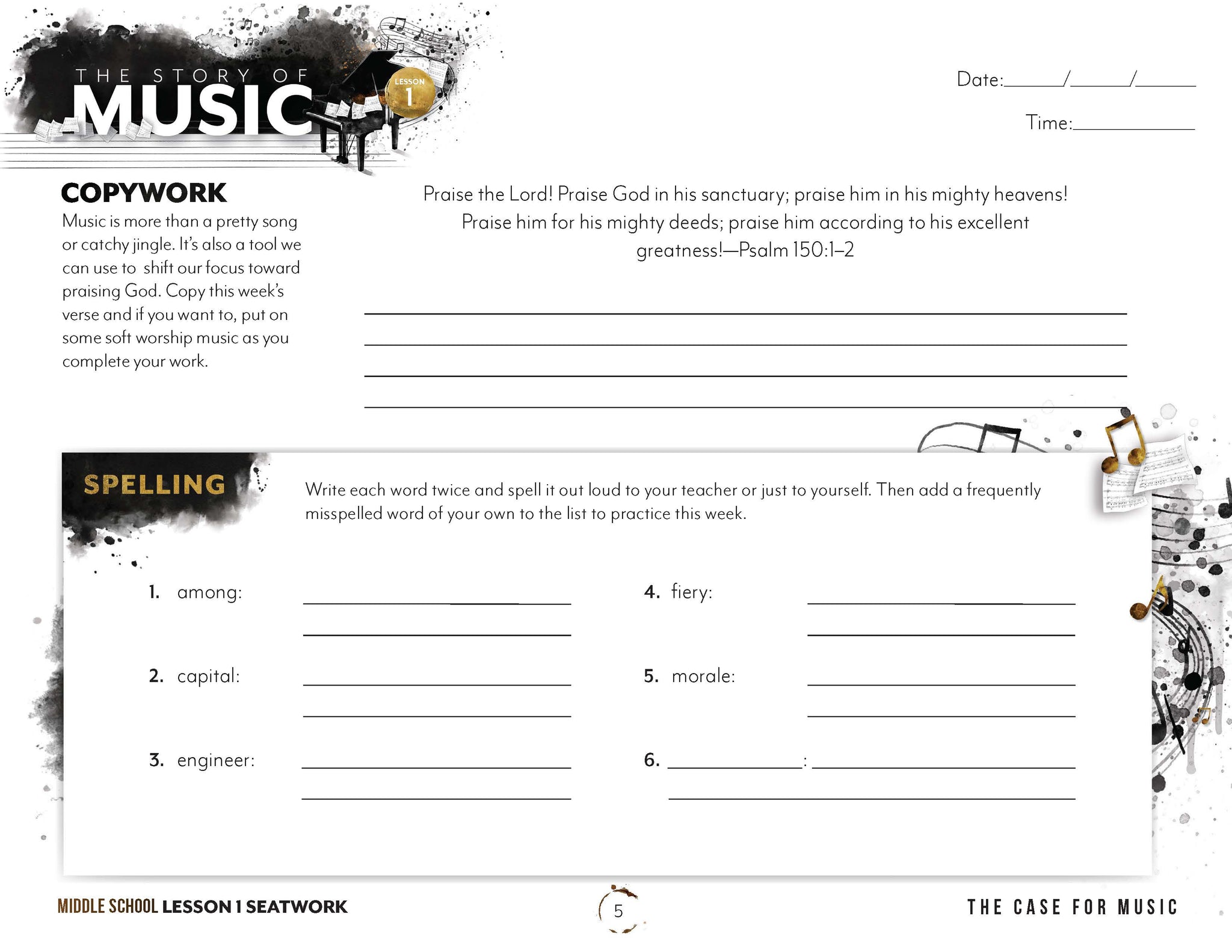 Music Seatwork Books – Gather 'Round Homeschool USA