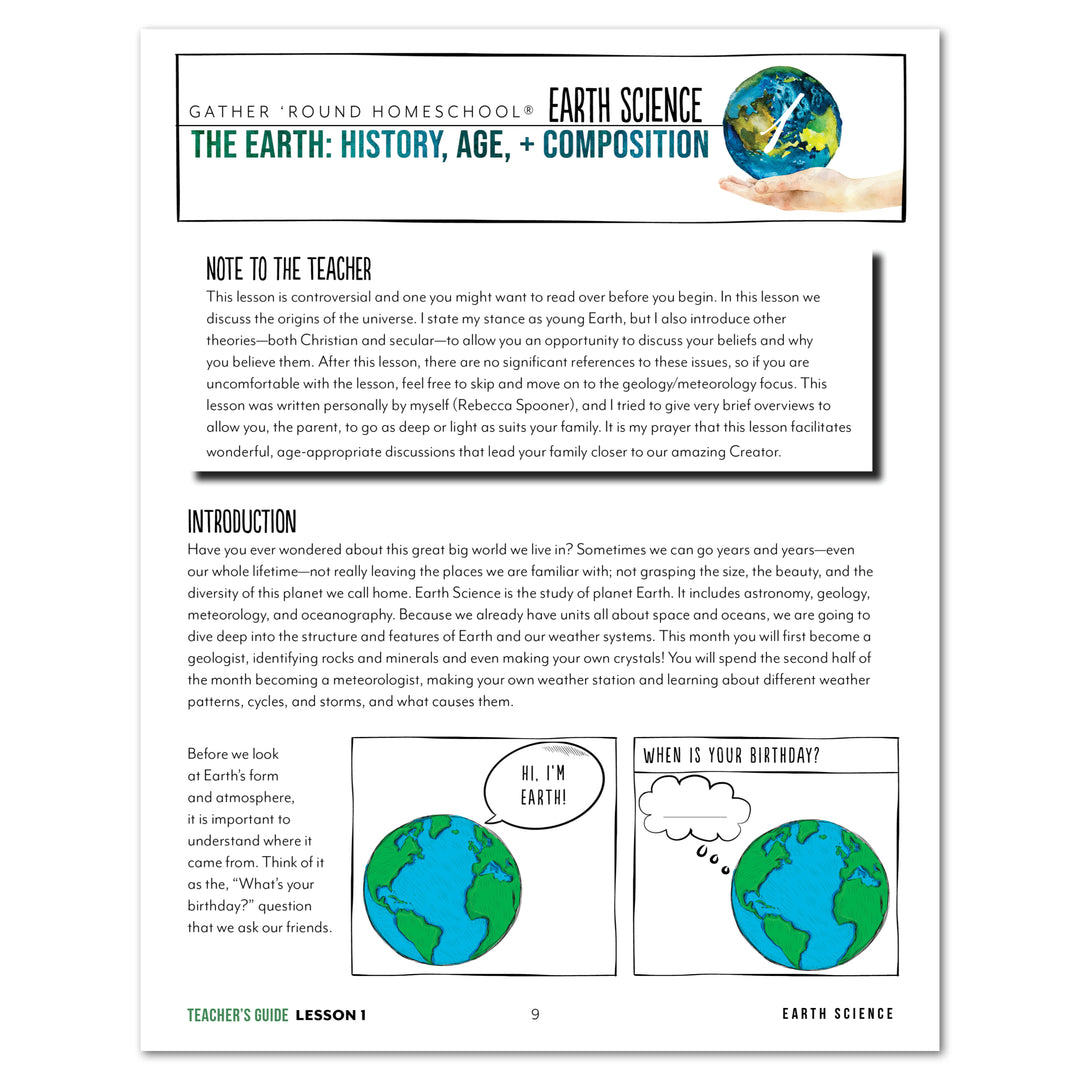 Earth Science Unit (Printed Books) – Gather 'Round Homeschool USA