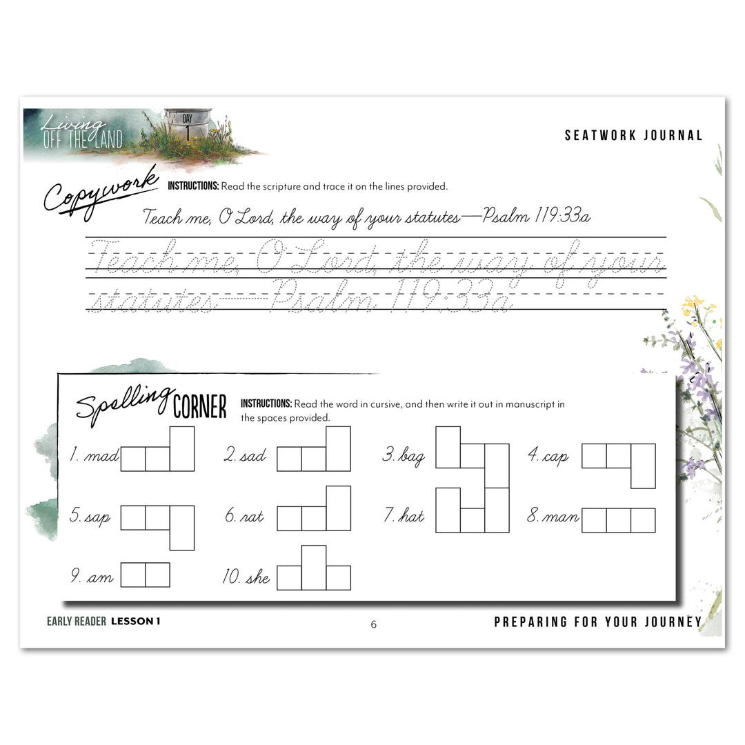 Living Off the Land Seatwork (Printed Books) – Gather 'Round Homeschool USA
