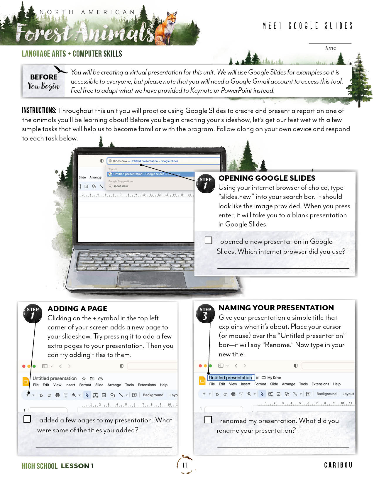 North American Forest Animals – Gather 'Round Homeschool USA