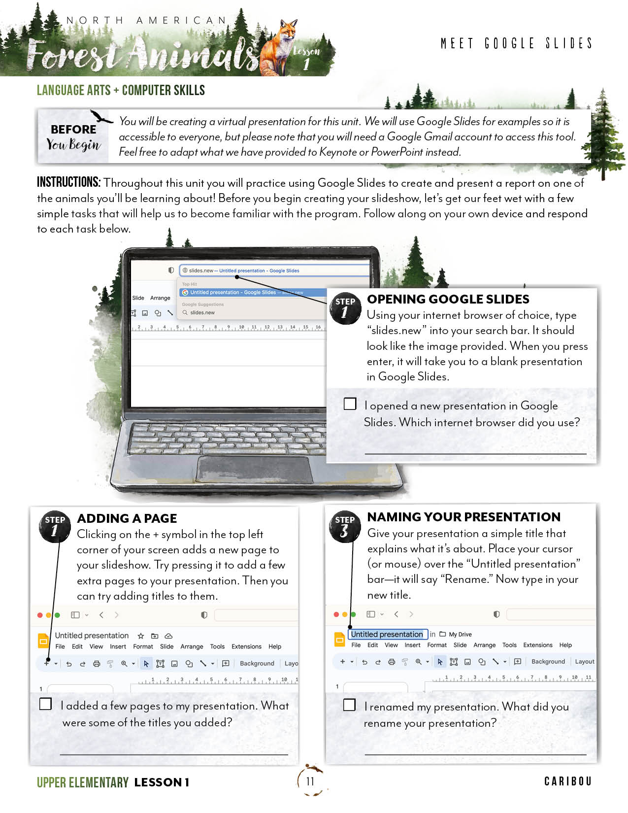 North American Forest Animals – Gather 'Round Homeschool USA