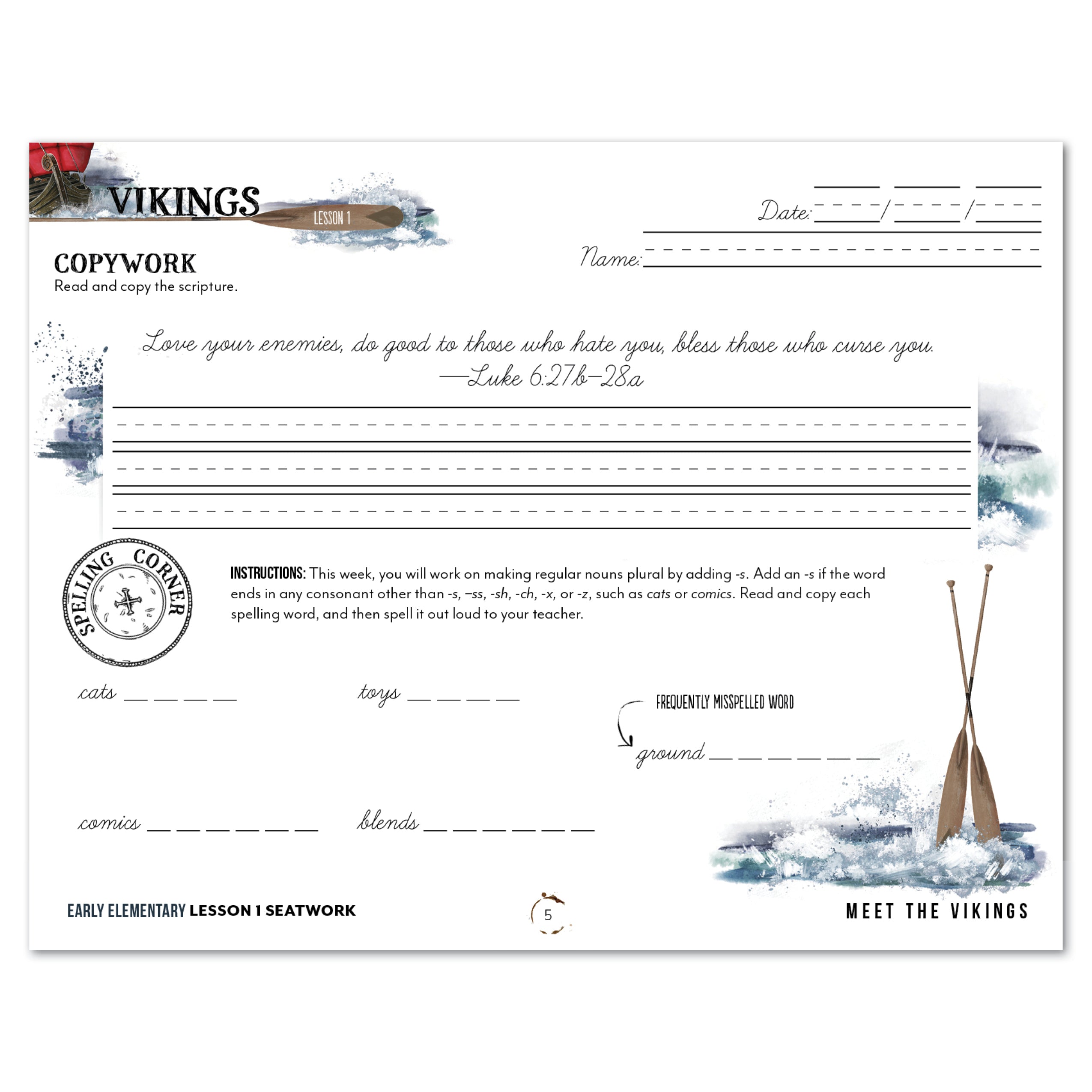 Vikings Seatwork (Printed Books) – Gather 'Round Homeschool USA