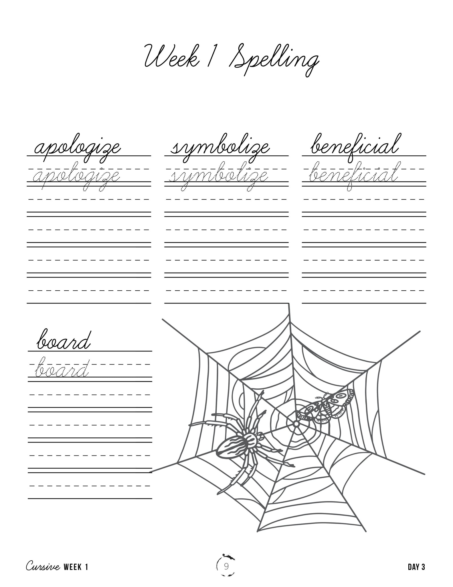 Creepy Crawlies Cursive Writing Book – Gather 'Round Homeschool USA