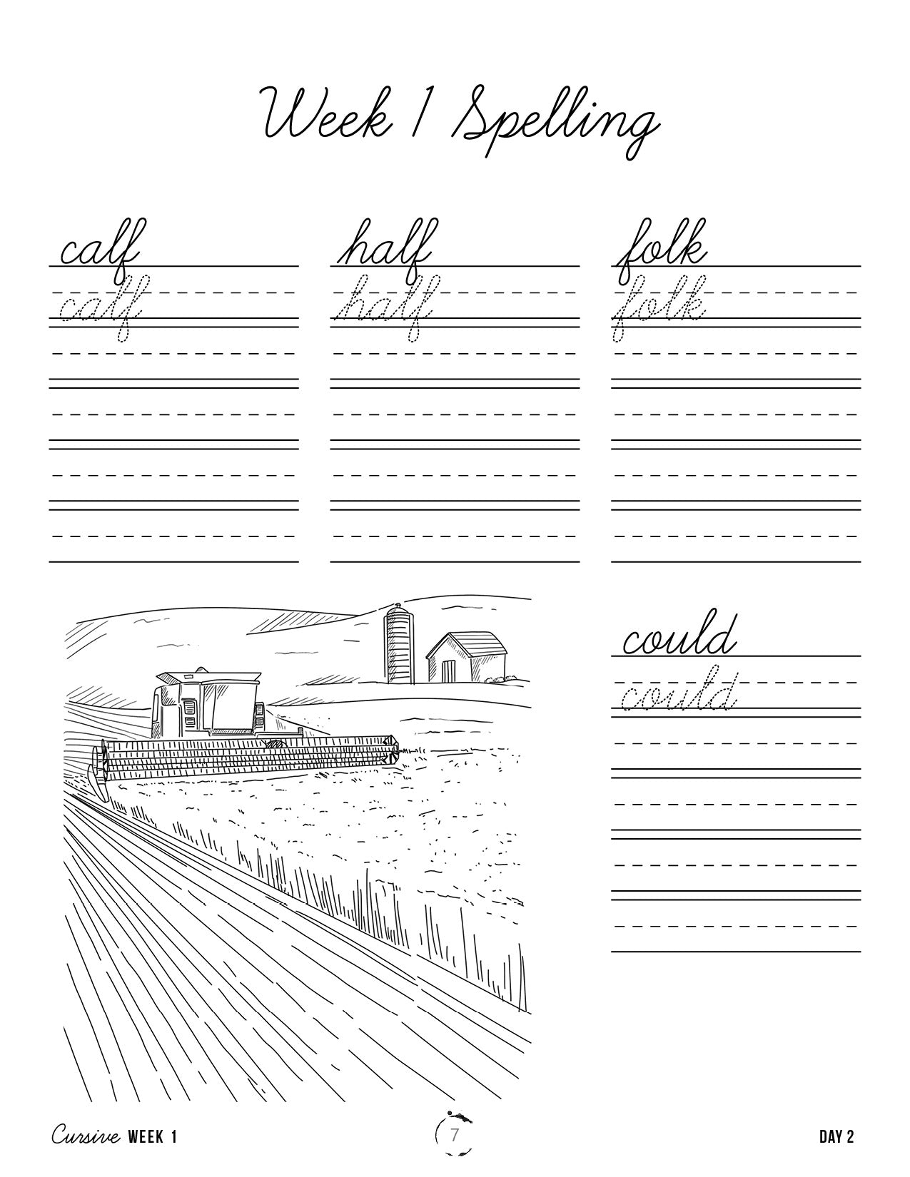 Farming + Food Cursive Writing Book – Gather 'Round Homeschool USA