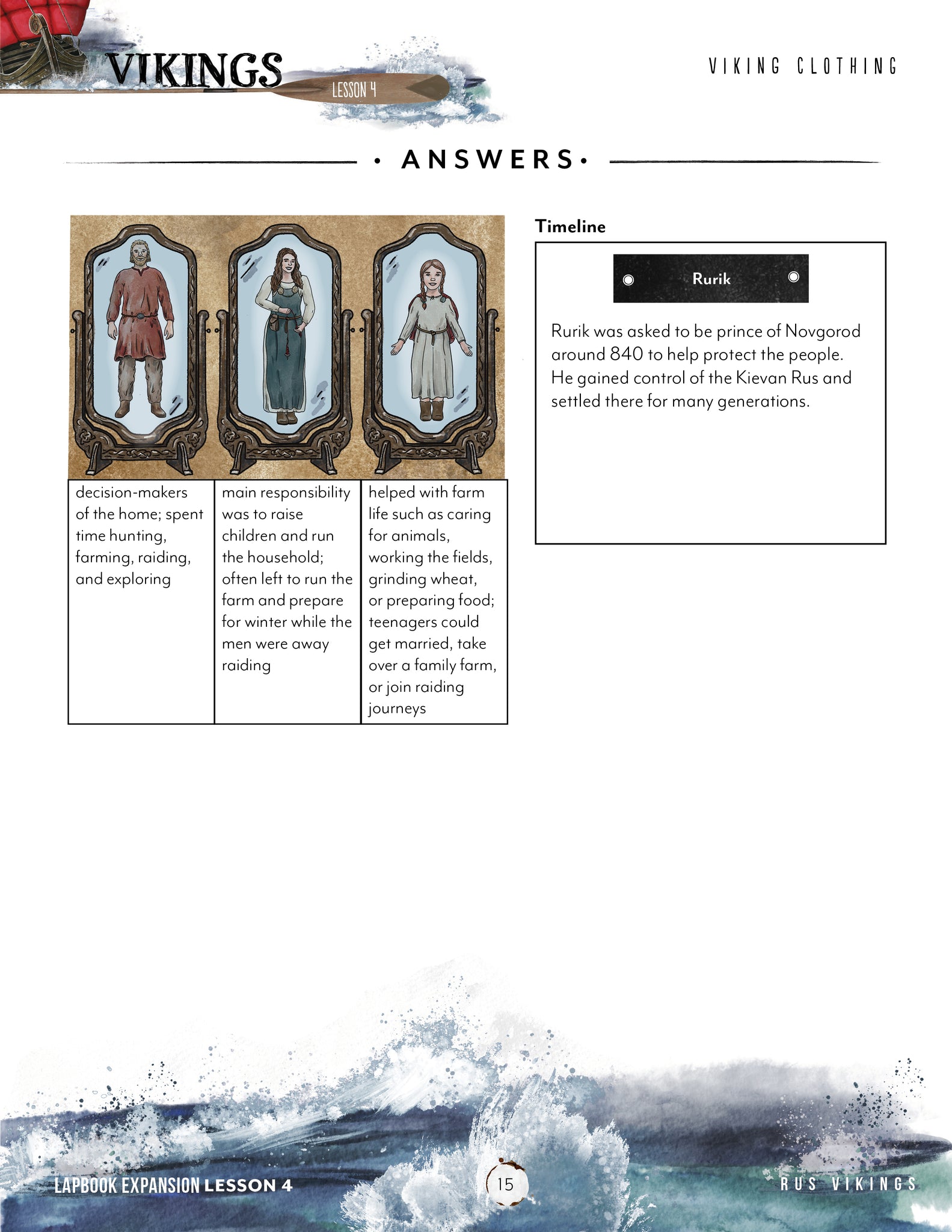 Vikings Lapbook – Gather 'Round Homeschool USA