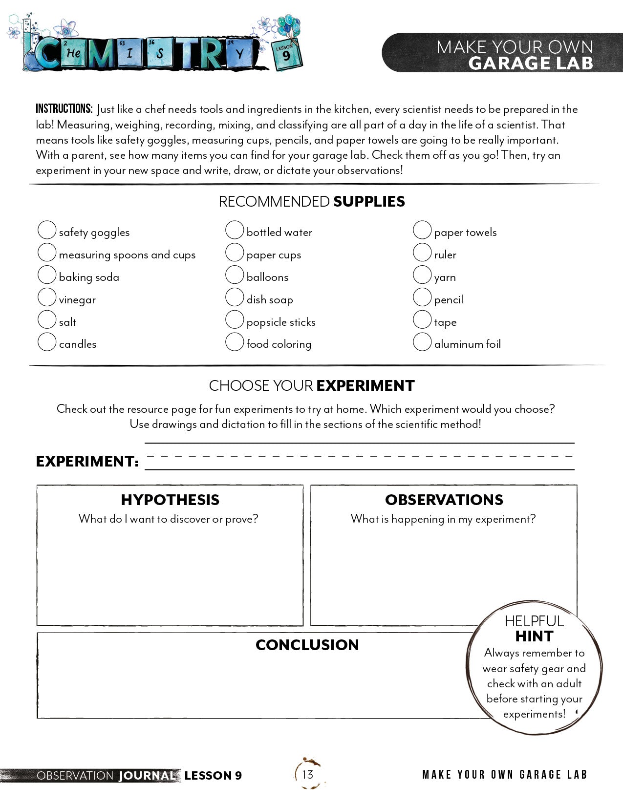 Chemistry Experiment Book – Gather 'Round Homeschool USA