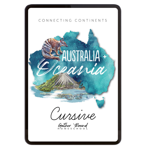 Australia + Oceania Cursive Writing Book – Gather 'Round Homeschool USA