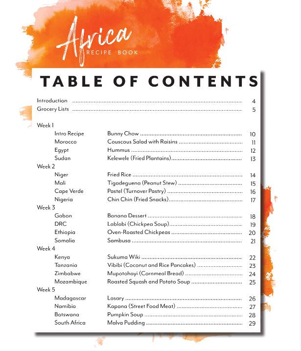 Africa Recipe Book – Gather 'Round Homeschool USA