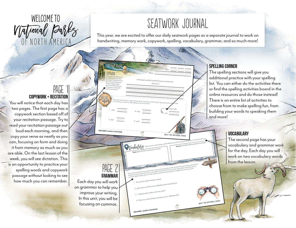 National Parks Seatwork Books – Gather 'Round Homeschool USA
