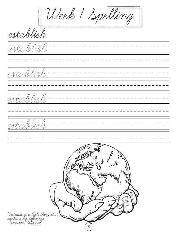 Earth Science Cursive Writing Book – Gather 'Round Homeschool USA