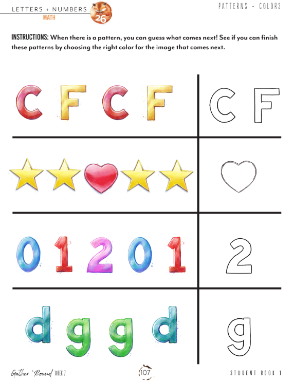 Letters + Numbers 1 – Gather 'Round Homeschool USA