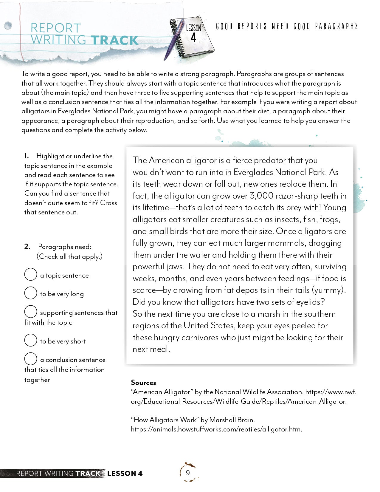 Report Writing Track – Gather 'Round Homeschool USA