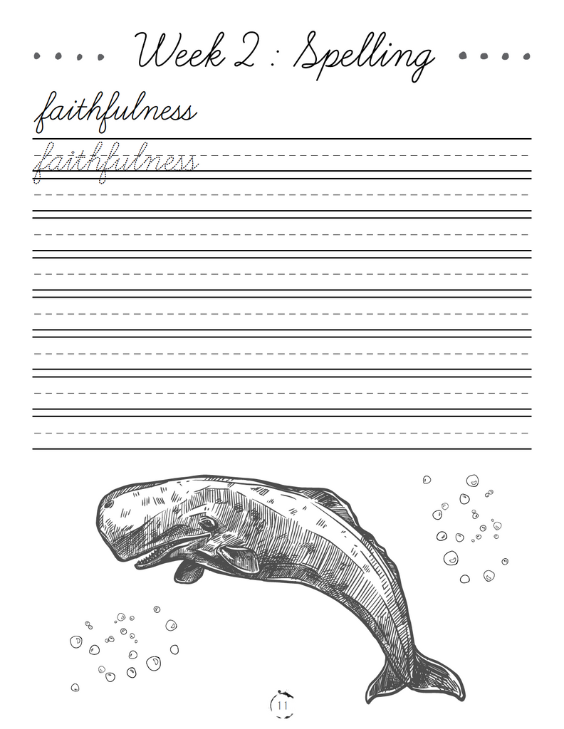 how to write fish in cursive