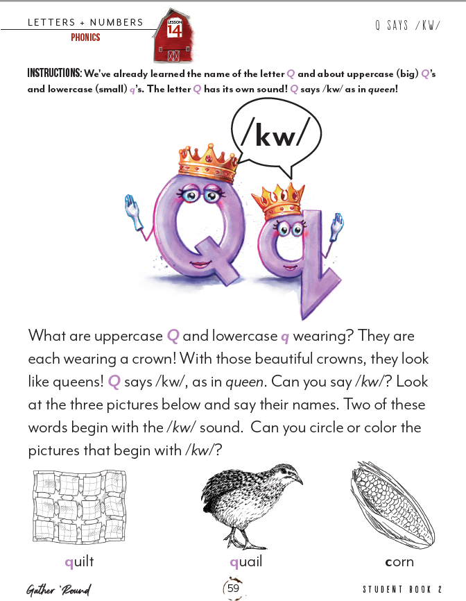 Letters + Numbers 2 – Gather 'Round Homeschool USA