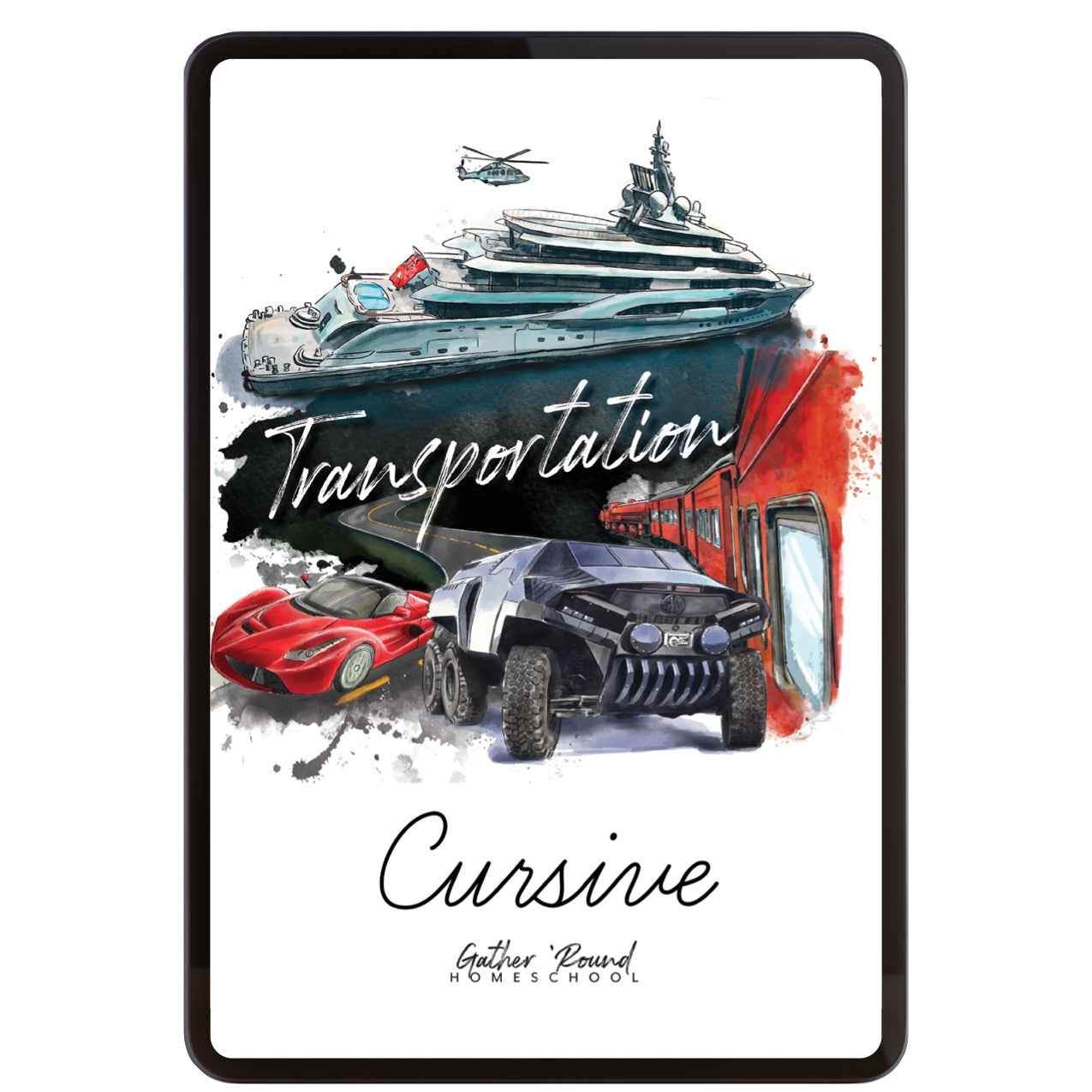 Transportation Cursive Writing Book – Gather 'Round Homeschool USA