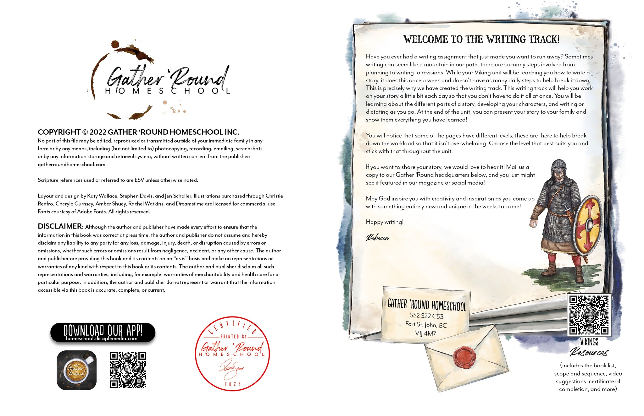 Vikings Writing Track – Gather 'Round Homeschool USA